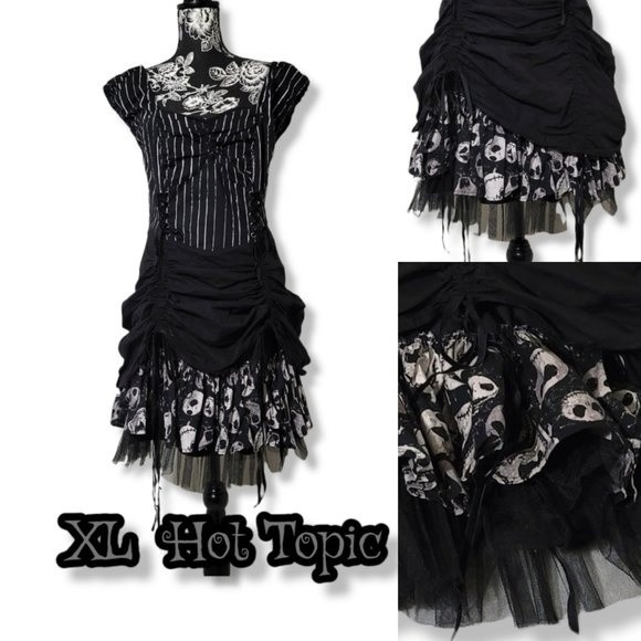Hot Topic | Dresses | Xl Nightmare Before Christmas Jack Pinstripe ...